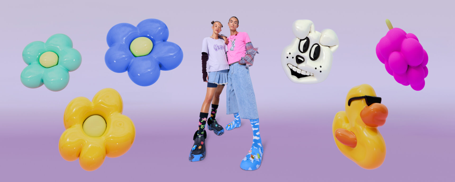 Happy Socks x CROCS: launch an exclusive set of clogs and matching socks